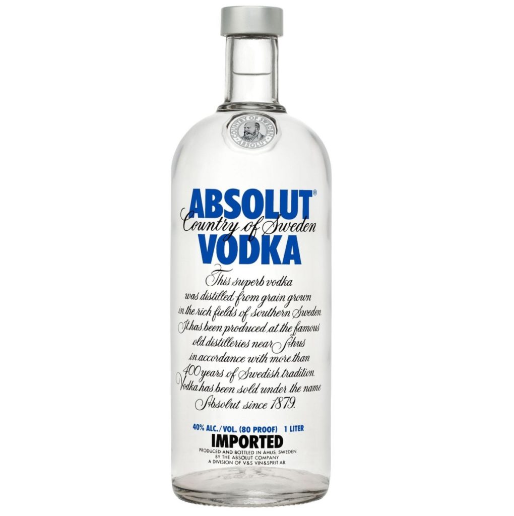 Absolut vodka 100cl – "De Druiventros" Breda