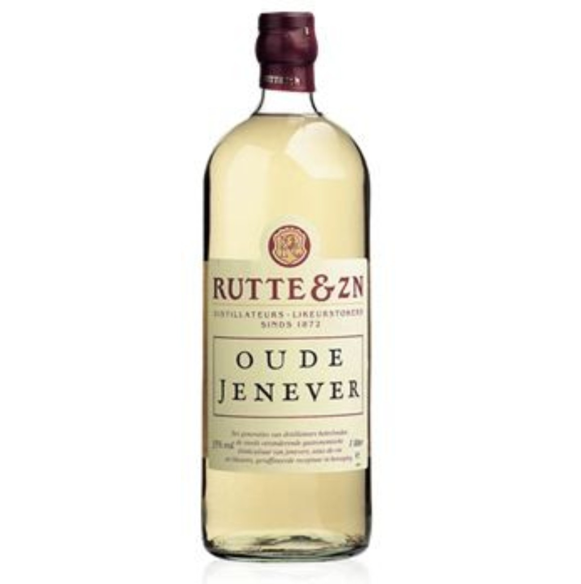Rutte oude jenever 100cl – "De Druiventros" Breda