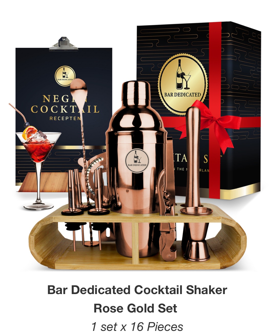 Cocktail Set Bar Dedicated 16-delig – "De Druiventros" Breda